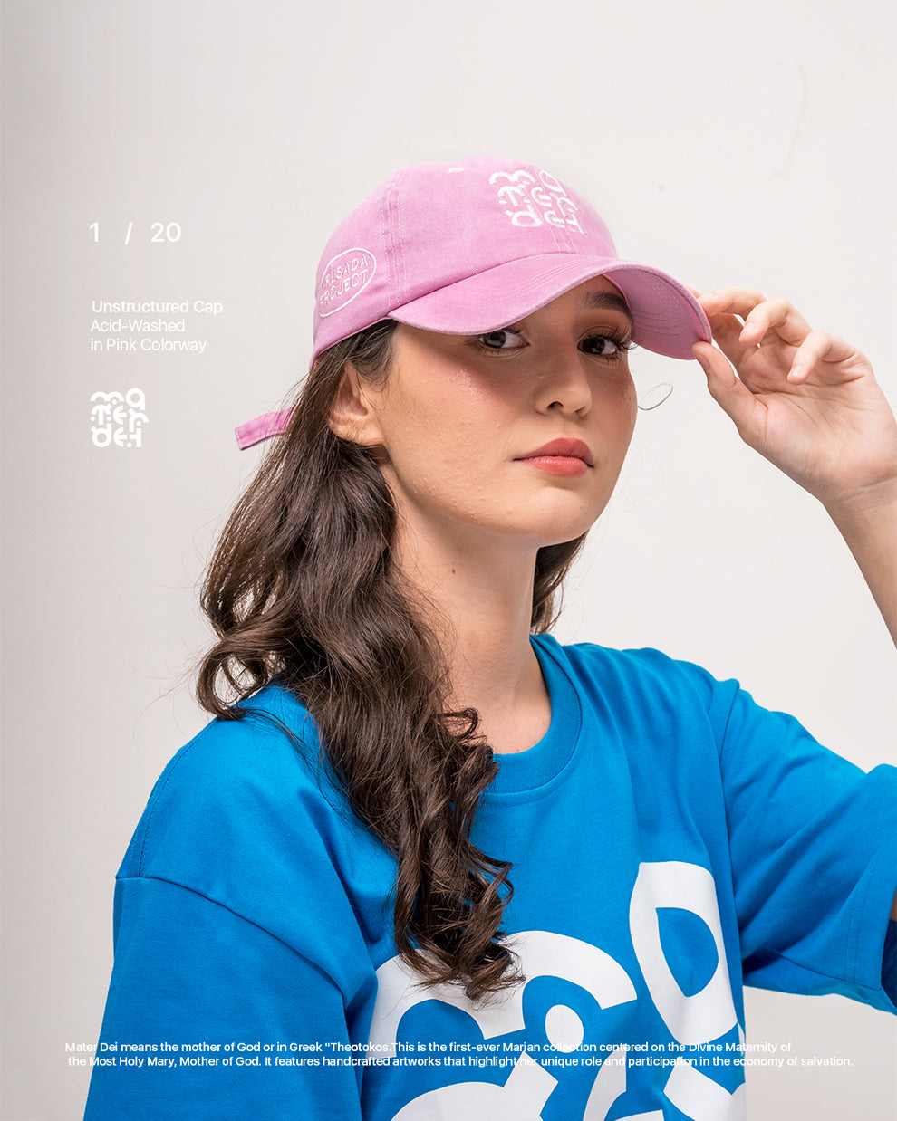 Mater Dei Acid-Washed Cap// Pink Colorway – Krusada Project